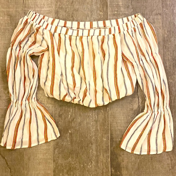 Flying Tomato | Tops | Bardotstyle Off The Shoulder Crop Top | Poshmark